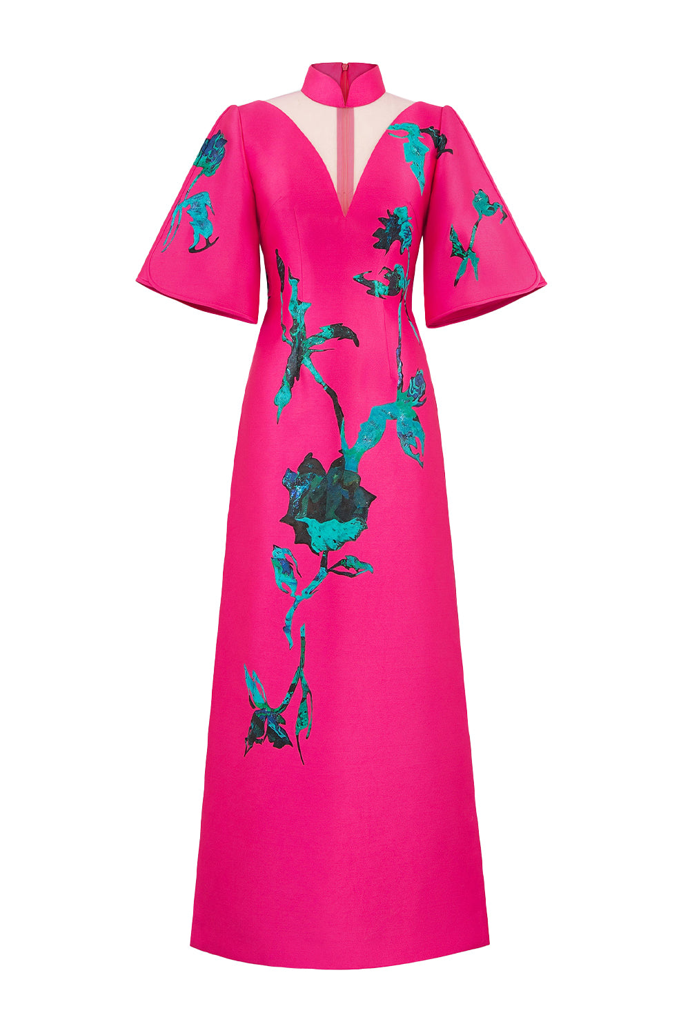 Women's Celestial Vanguard A-line Bell Sleeved Zibeline Calf Length Ao ...