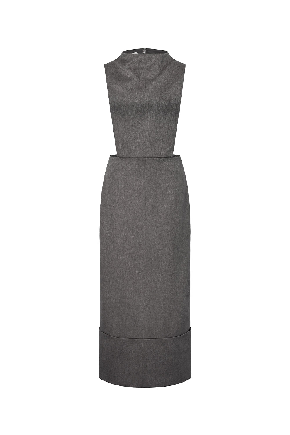 Women's Colby Sheath Cut-Out Felt Midi Dress S/M/L/Customize Grey MEAN BLVD