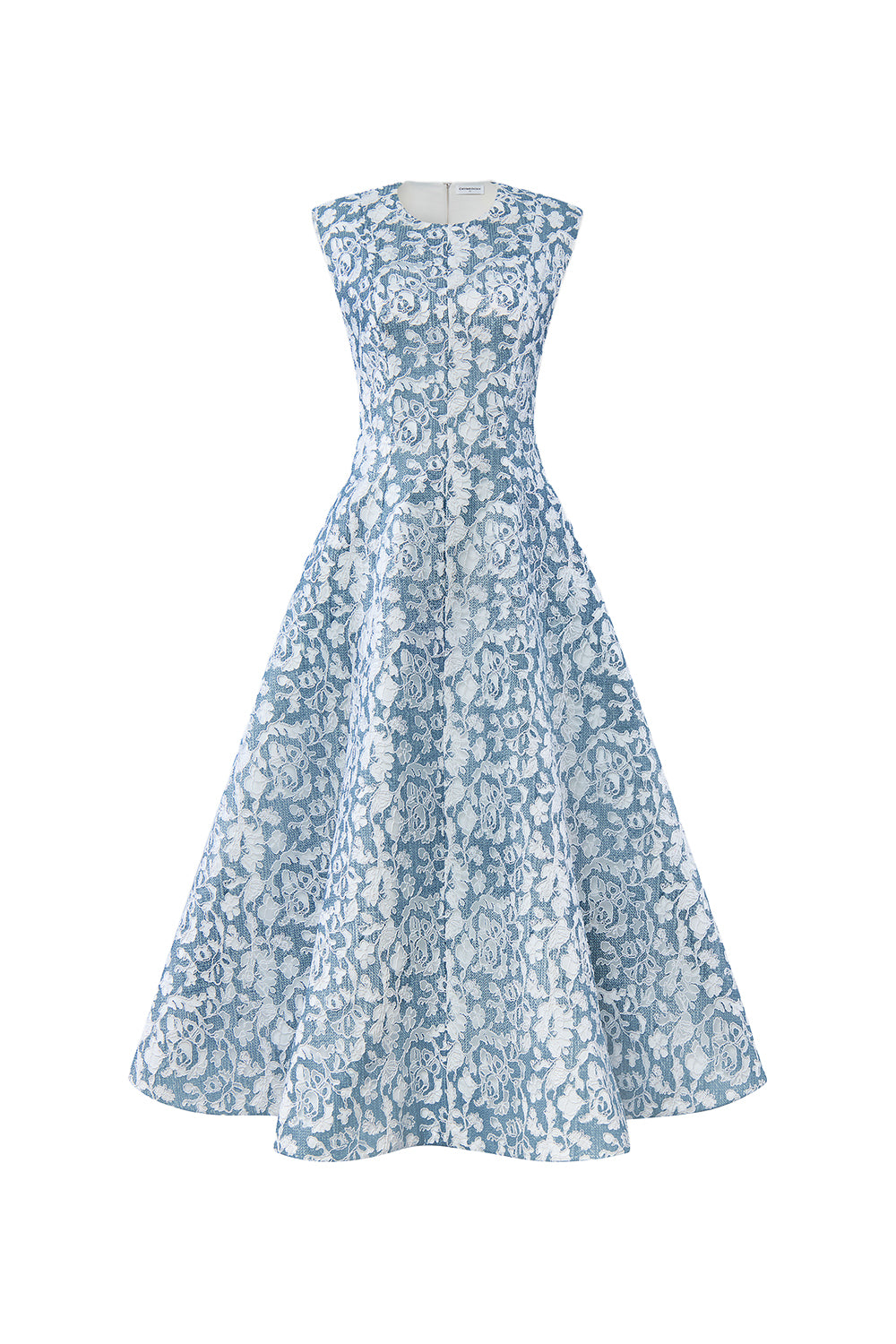 Women's Azure Dream Fit and Flare Sleeveless Taffeta Midi Dress XS/S/M ...