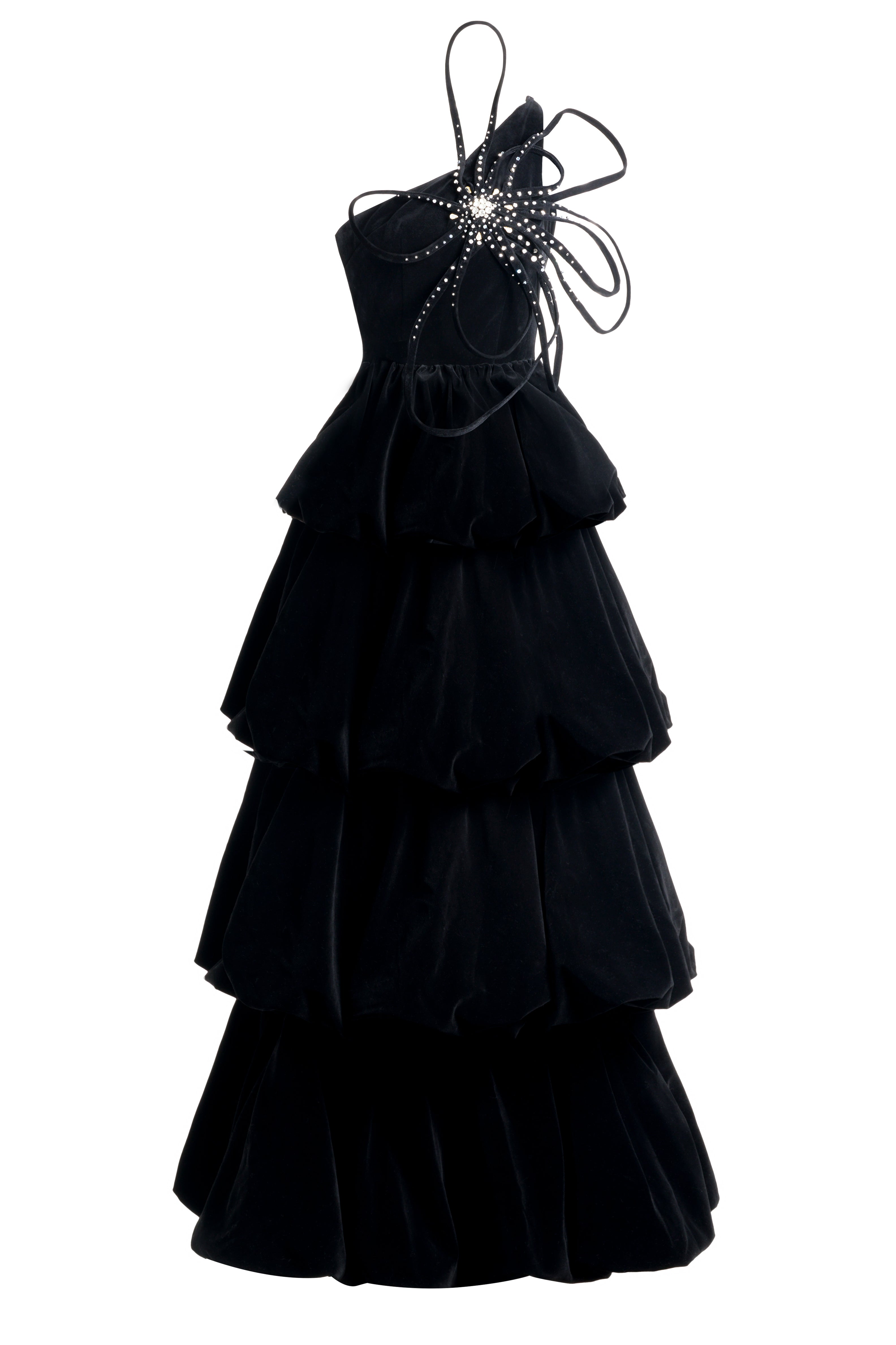 Women's Addyson Bubble/Balloon Layered Velvet Maxi Dress XXS/XS/S/M/L ...