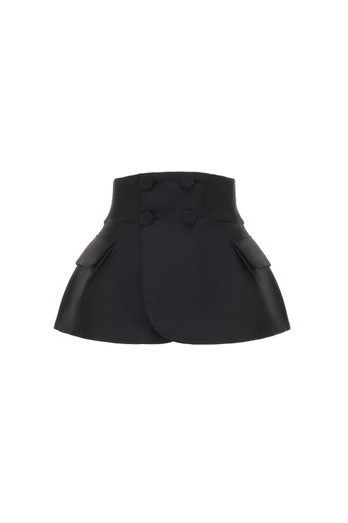 Women's Nina Flared Double Breasted Sandy Crepe Corset S/M/L Black MEAN ...