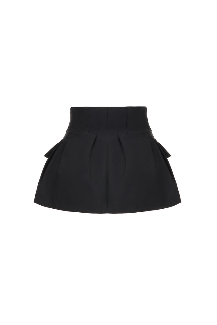 Women's Nina Flared Double Breasted Sandy Crepe Corset S/M/L Black MEAN ...