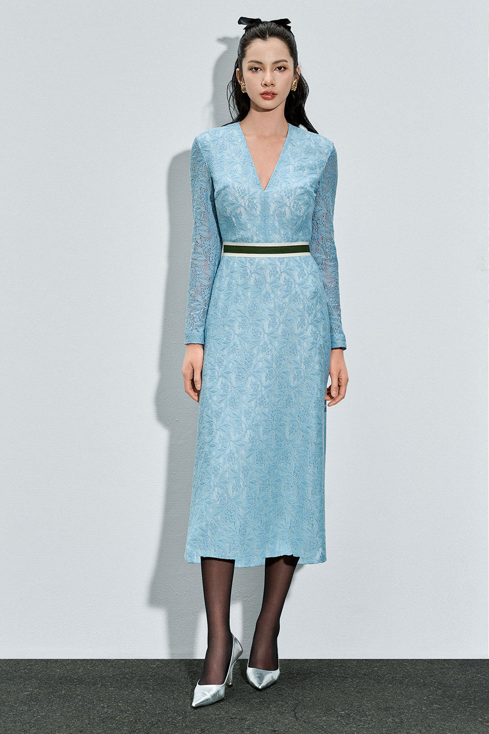 Women's Alexandria Sheath Long Sleeved Lace Midi Dress XS/S/M/L ...