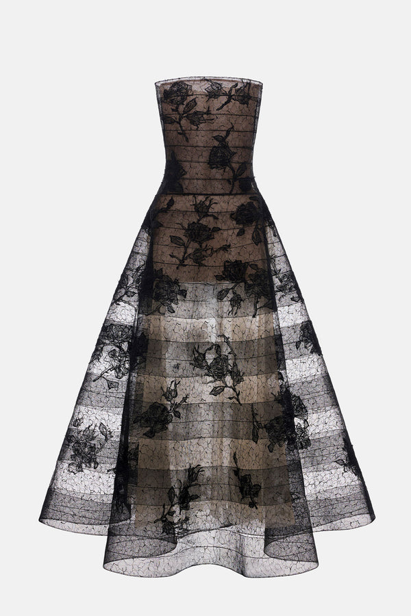 Women's Faye A-line Maxi Dress Black XS/S/M/L/XL MEAN BLVD