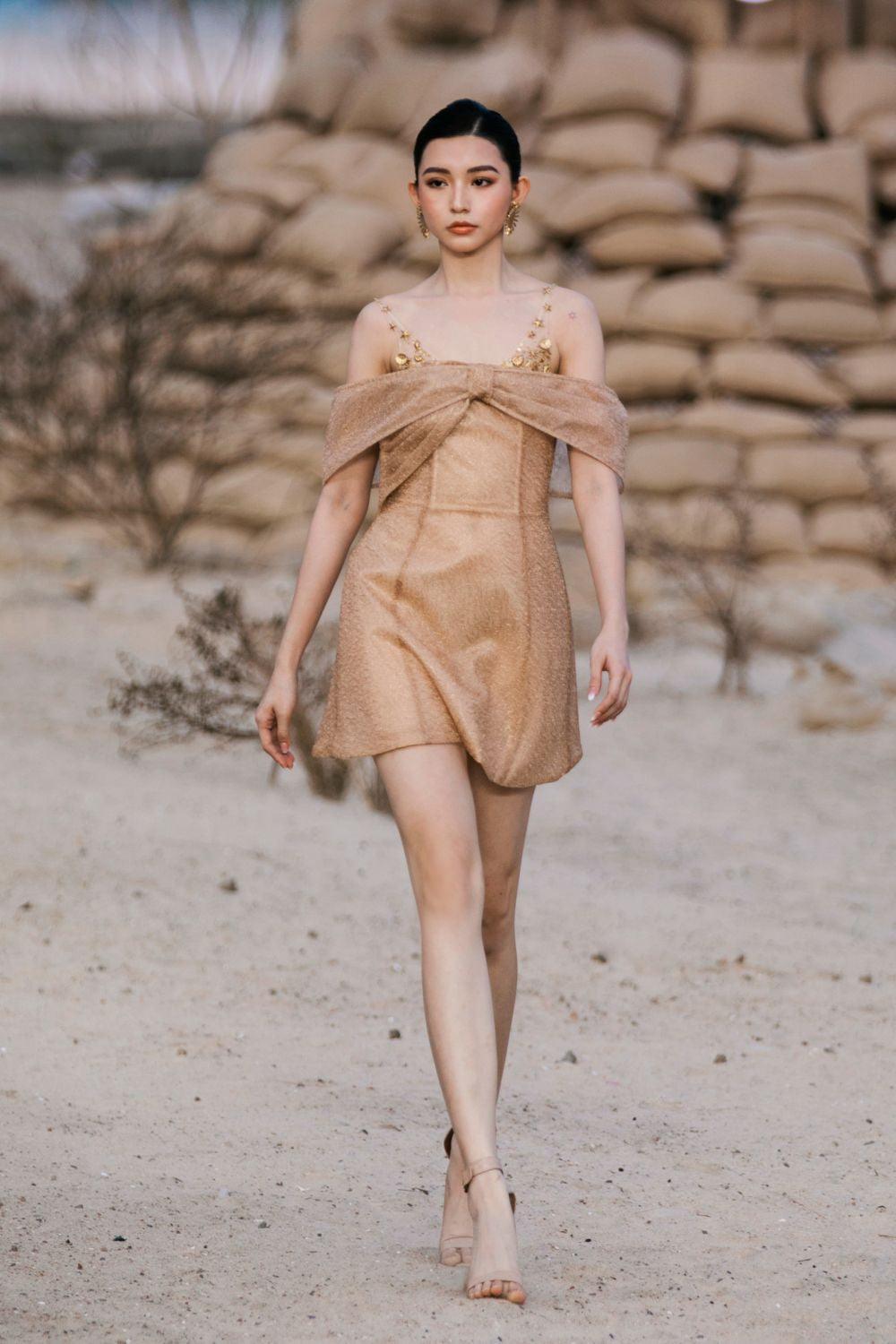 Adeline A-line Bow Polyester Mini Dress | MEAN BLVD