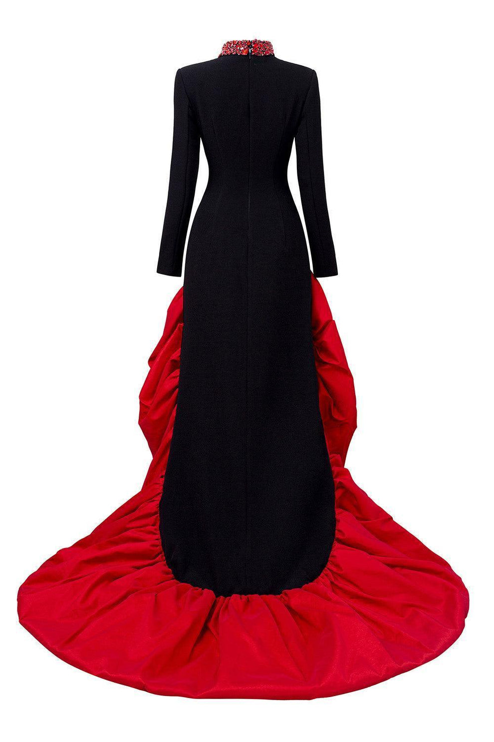 Women's Ariya Asymmetric High Neck Scuba Extra Long Length Dress XS/S/M ...