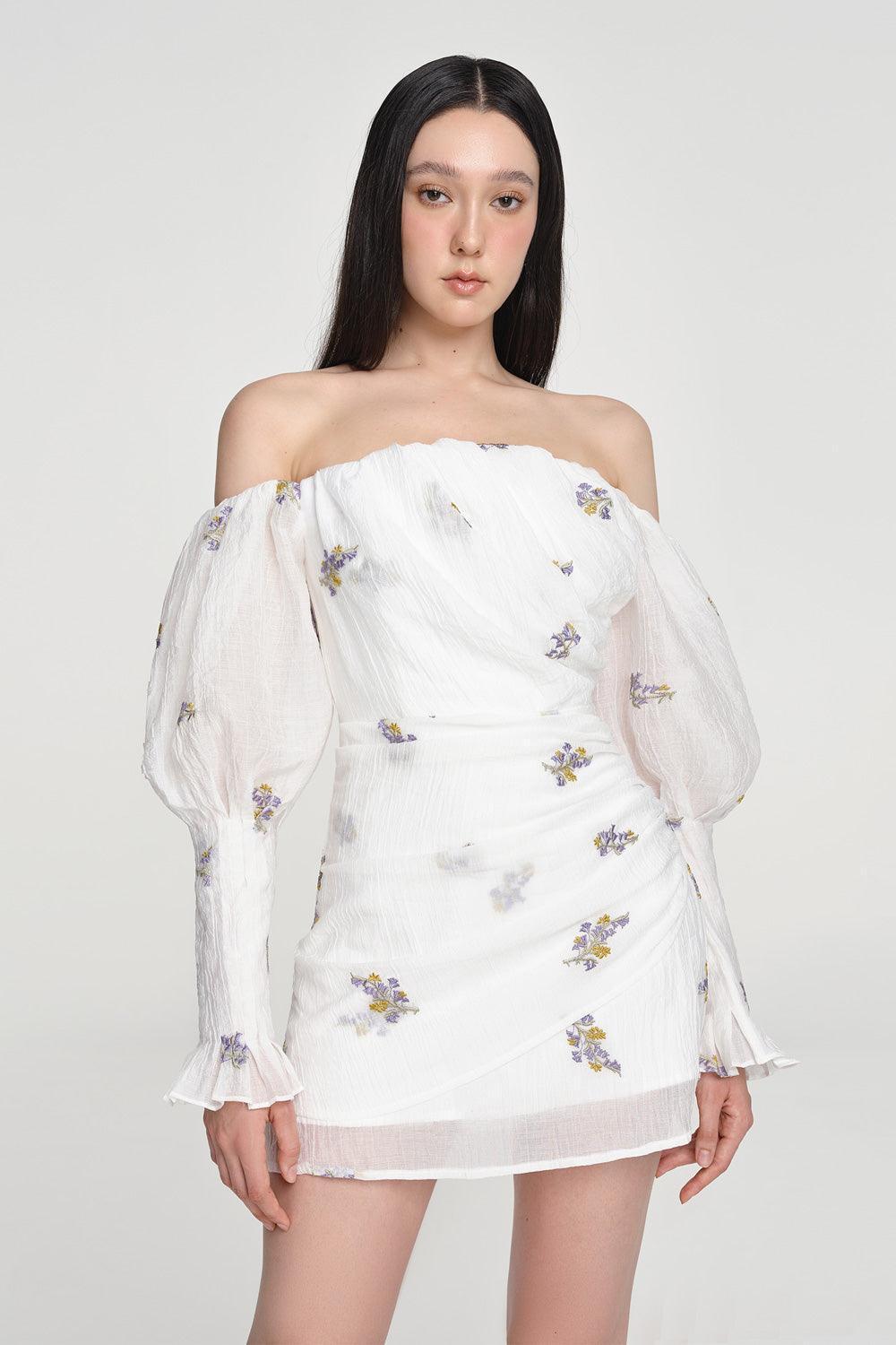 Bali Embroidered Off-Shoulder Dress | MEAN BLVD