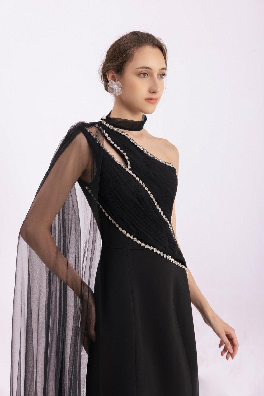 Women's Brandt A-line Asymmetric Twill Floor Length Dress XS/S/M/L/XL ...