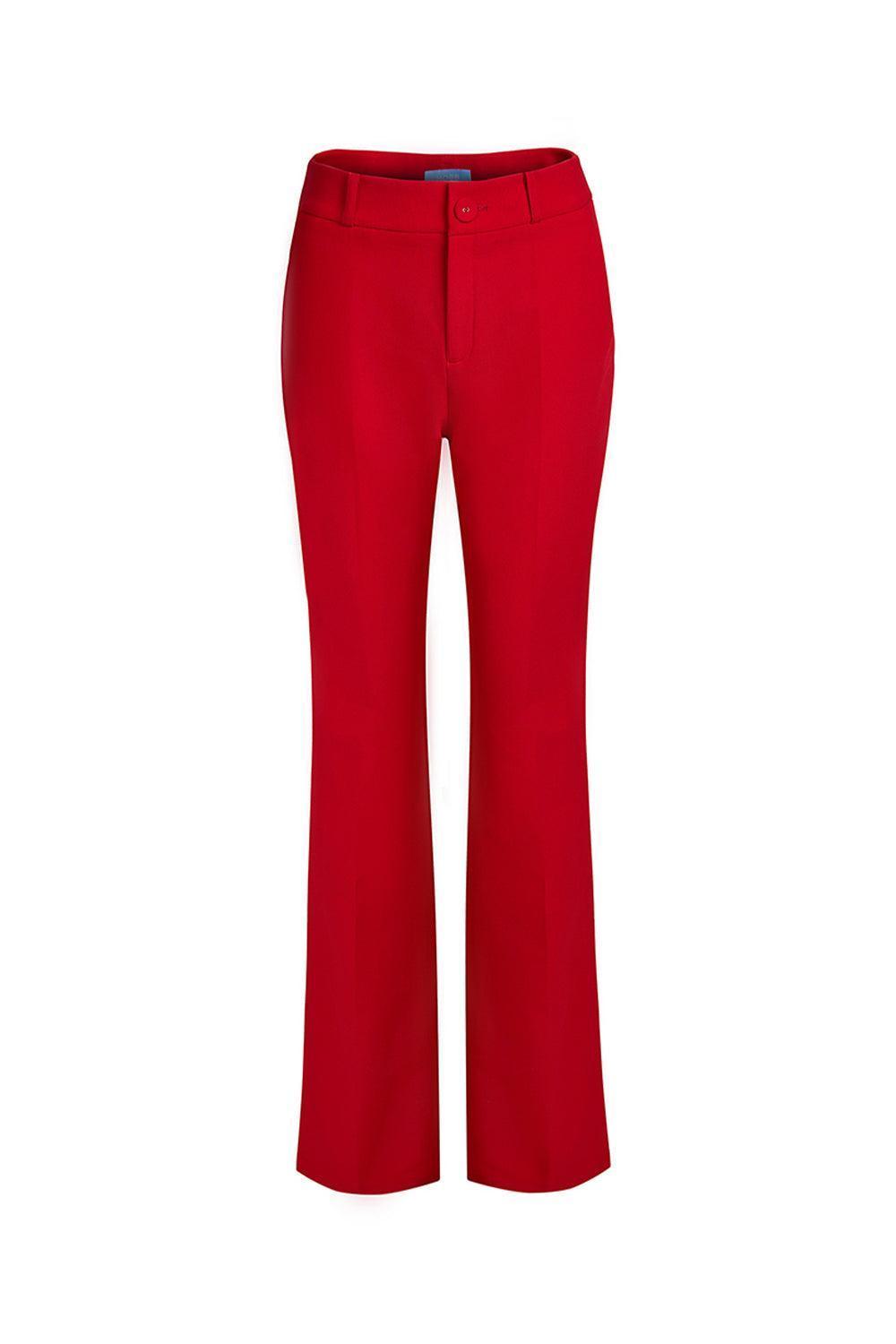 Women's Cole Flared Side Slit Twill Cotton Floor Length Trousers S/M/L ...