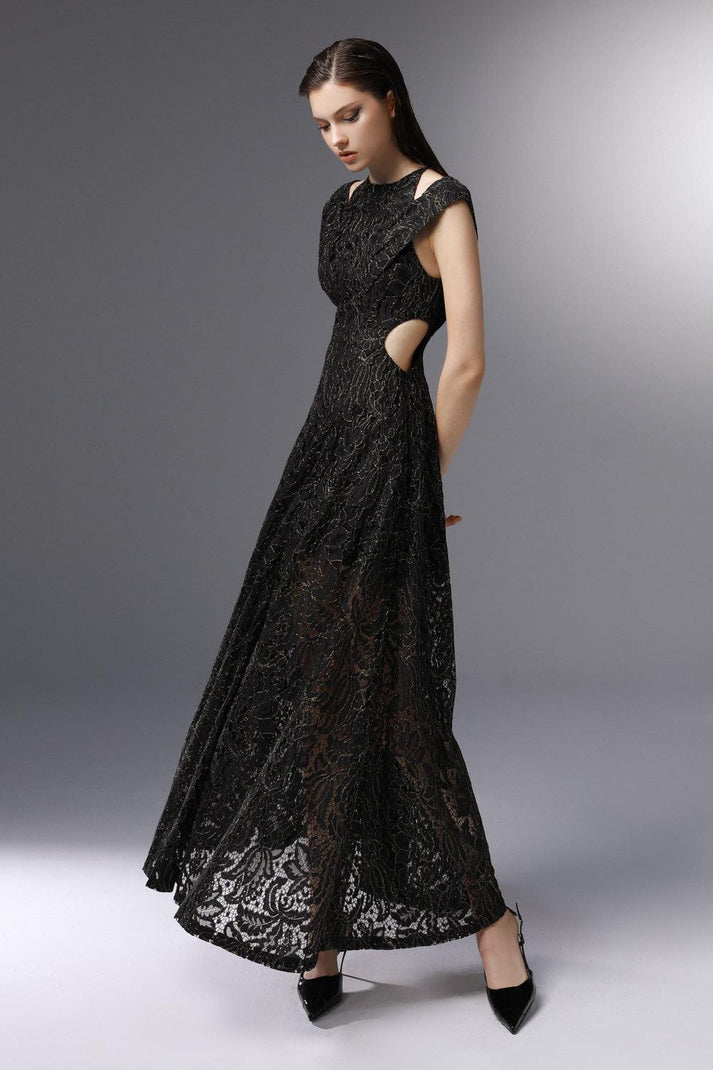 Women's Dawn Break A-line Cut-Out Embroidered Lace Ankle Length Dress 0 ...