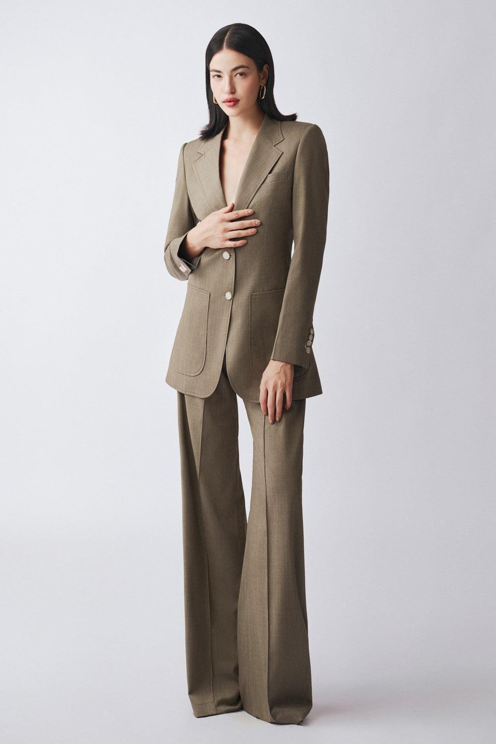 Women's Euphony Straight Patch Pocket Poly Wool Blazer XS/S/M/L/XL ...