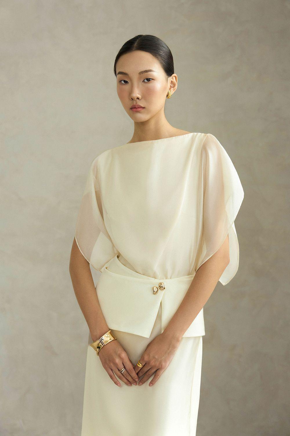 Women's Farida Straight Side Slit Silk Ankle Length Dress S/M/L/XL ...