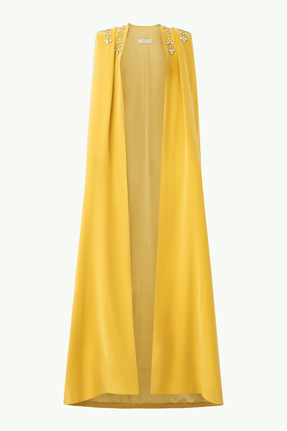 Women's Gabrielle Sheath Cape Sleeved Satin Maxi Set XS/S/M/L/XL/XXL ...