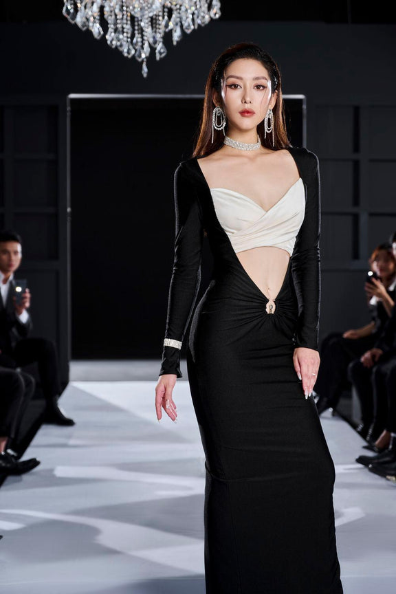 Hendy Bodycon Cut-Out Spandex Maxi Dress | MEAN BLVD