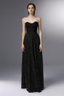 Women's Heraldry A-line Open Shoulder Embroidered Lace Floor Length ...
