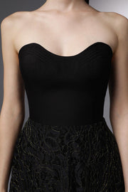 Women's Heraldry A-line Open Shoulder Embroidered Lace Floor Length ...