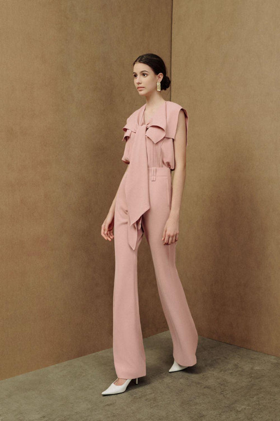 Women's Isla Flared Side Slit Cotton Floor Length Pants S/M/L/XL Black ...