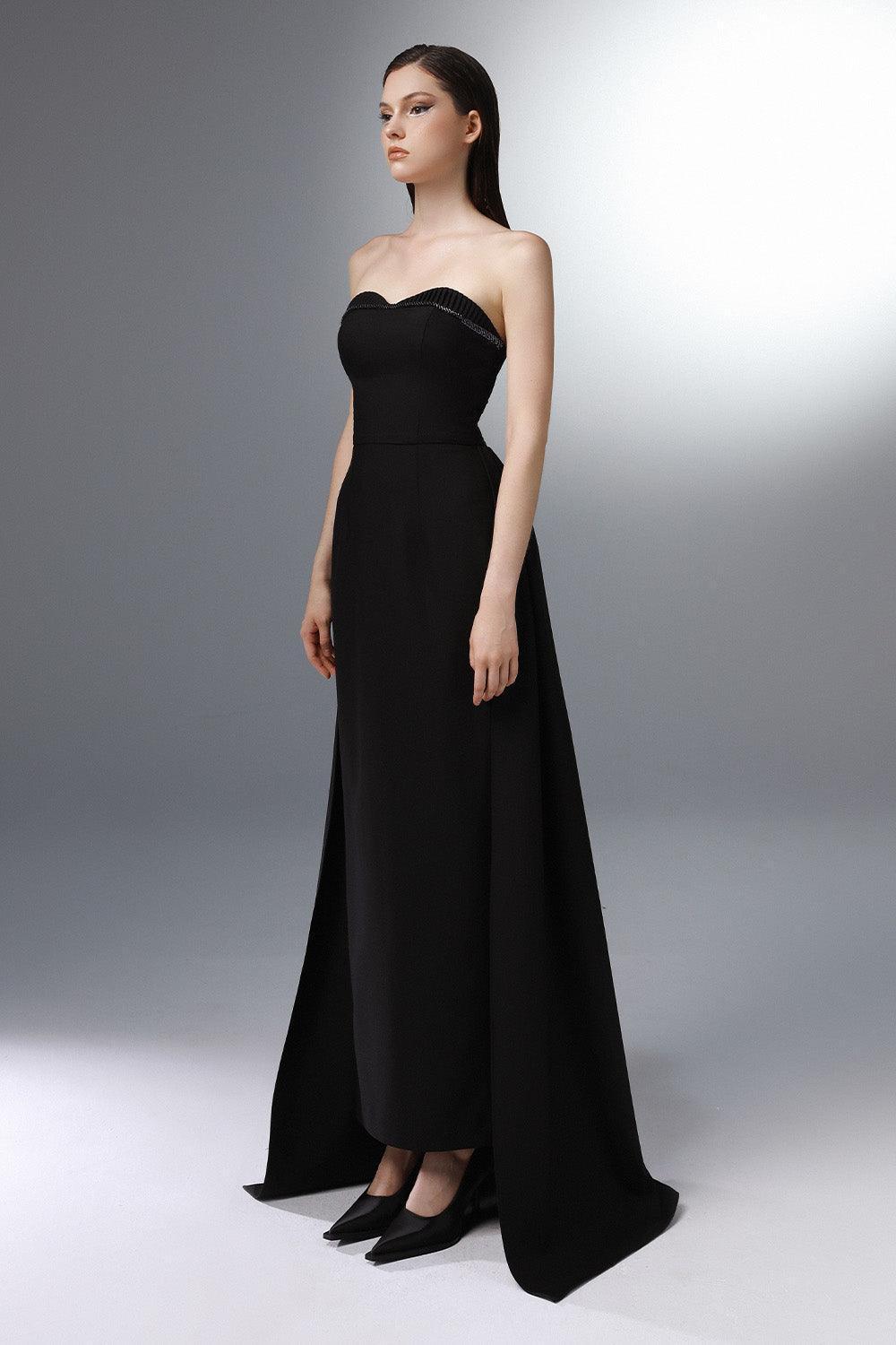Women's Jet D’eau Strapless Extended Flap Wool Cotton Floor Length ...