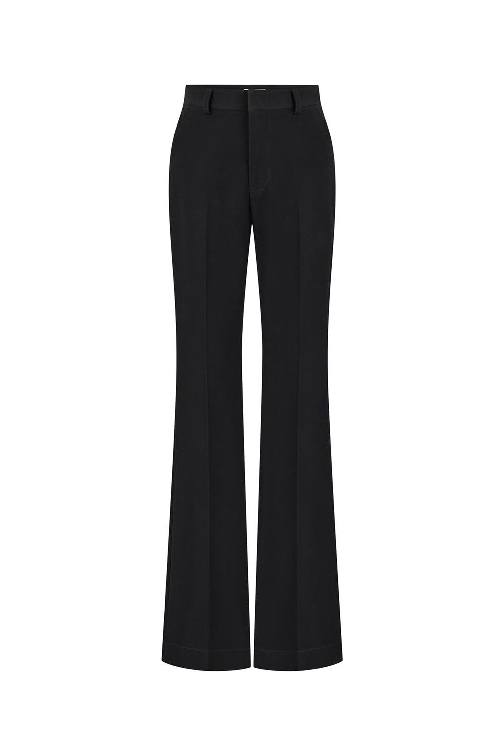 Women's Luxe Straight Side Pocket Poly Silk Floor Length Pants XS/S/M/L ...