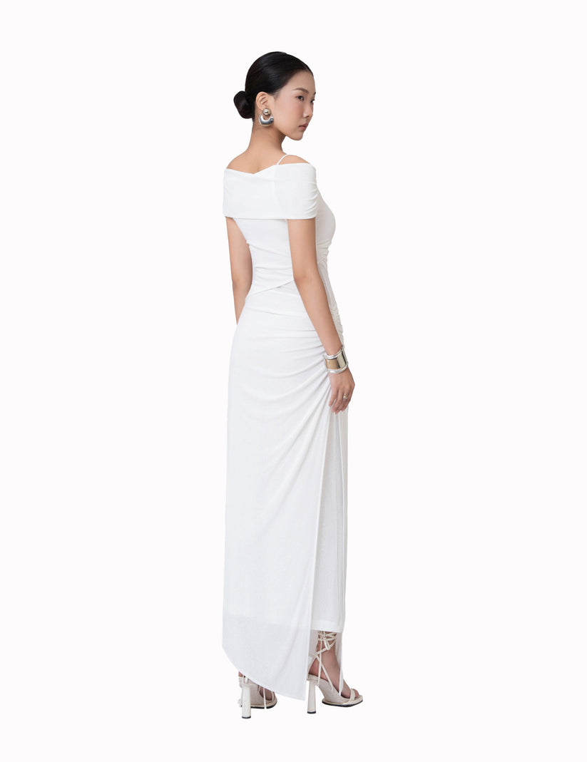 Women's Maisie A-line Corset Waist Silk Ankle Length Dress S/M/L/XL ...