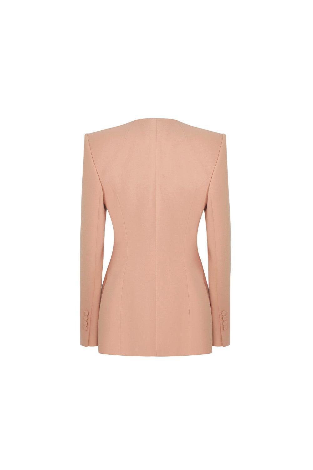 Women's Milsom Structured Lapelless Silk Blazer XS/S/M/L/XL/XXL/3XL ...