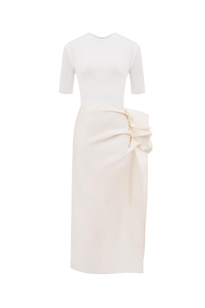 Women's Phoebe Sheath Extended Flap Spandex Midi Dress S/M/L/XL ...