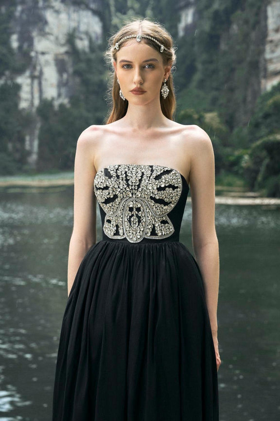 Women's Pilgrim Ball Gown Straight Across Neck Taffeta Floor Length ...