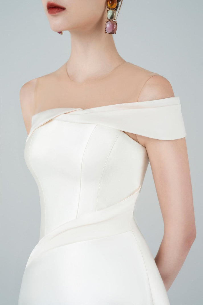 Women's Richiamo A-line Waist Pleated Taffeta Calf Length Dress S/M/L ...