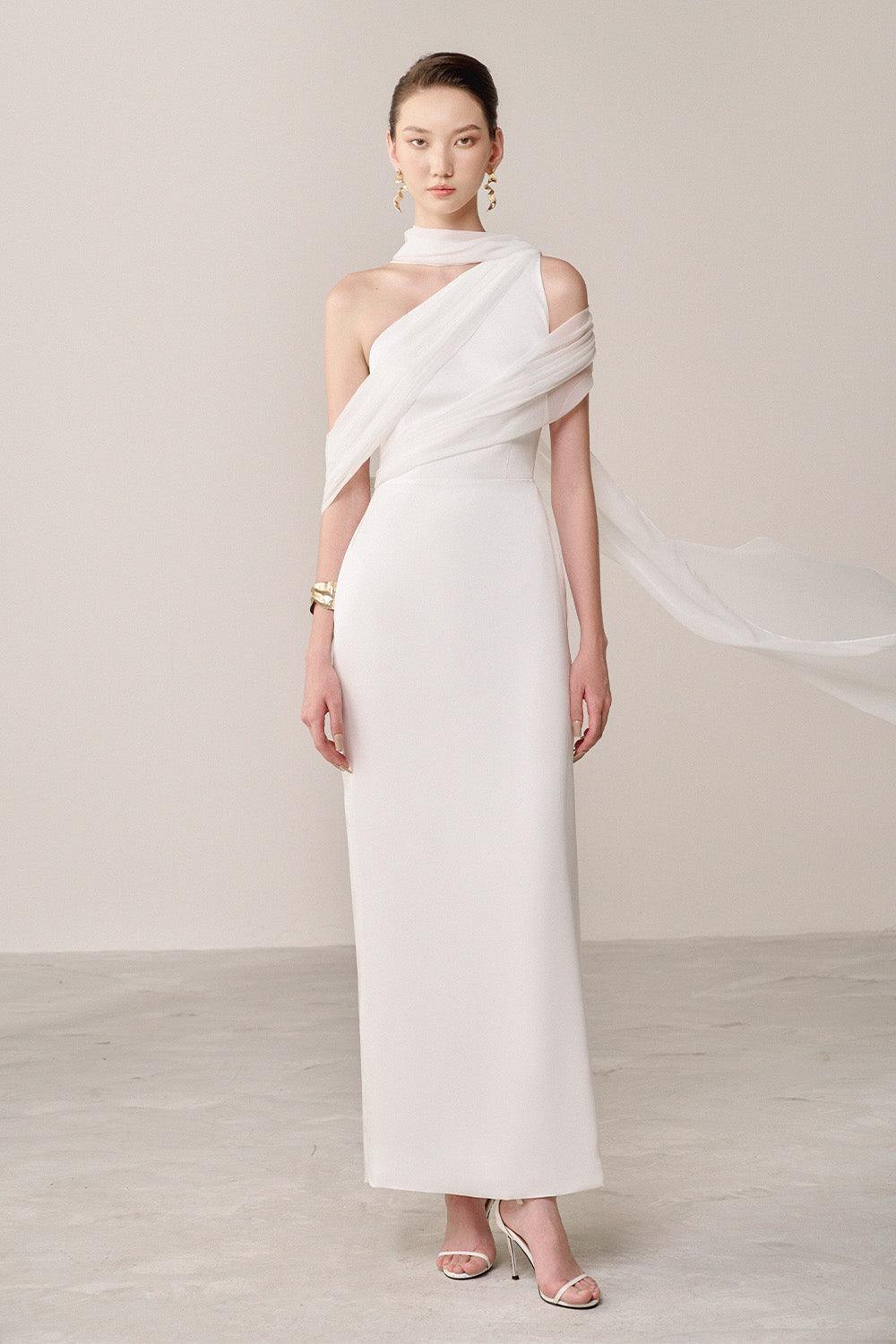 Women's Sariton Sheath Extended Flap Polyester Ankle Length Dress S/M/L ...