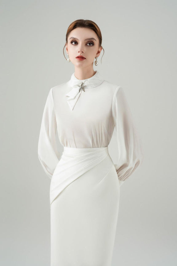 Women's Serena Straight Back Slit Rayon Blend Skirt S/M/L/XL/Customize ...