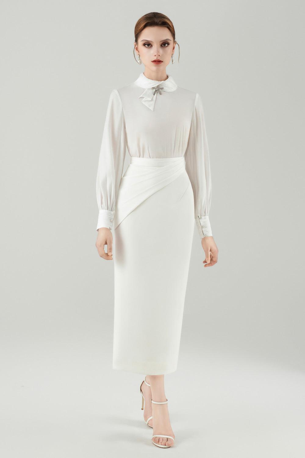 Women's Serena Straight Back Slit Rayon Blend Skirt S/M/L/XL/Customize ...