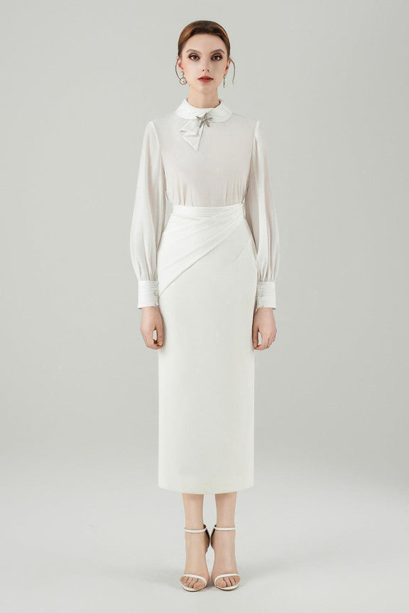 Women's Serena Straight Back Slit Rayon Blend Skirt S/M/L/XL/Customize ...