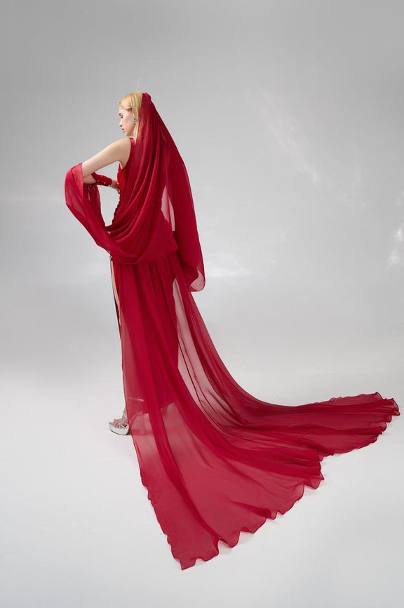 Women's Thatcher Sheath Side Slit Twill Floor Length Set XS/S/M/L/XL ...