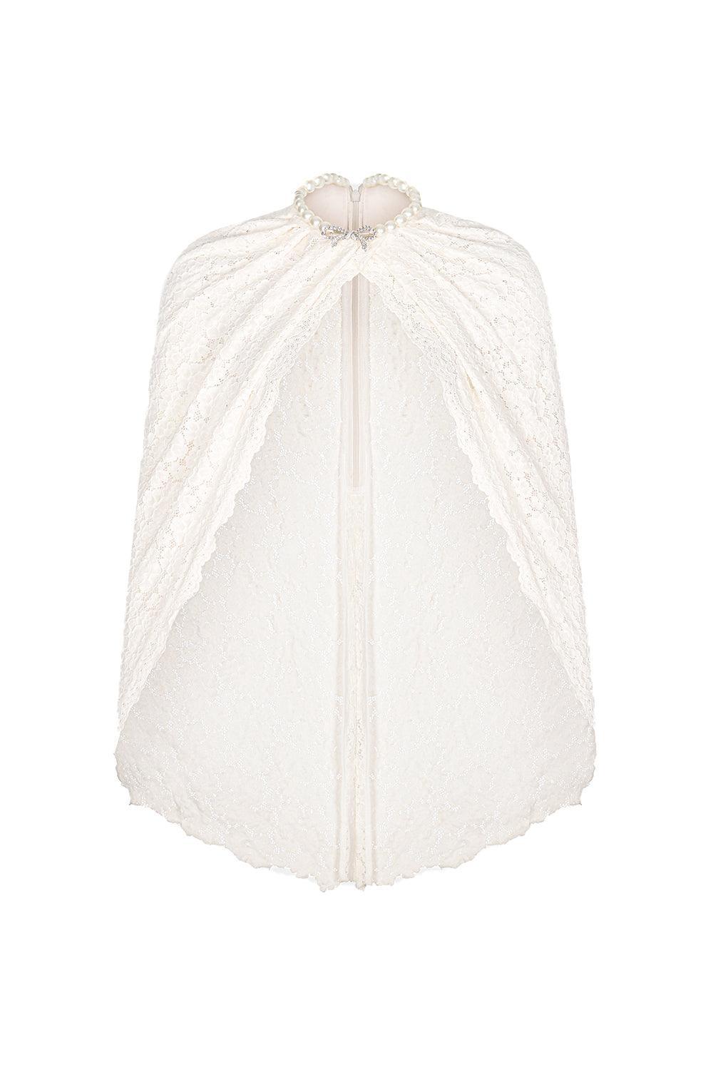 Women's Vada Straight Lace Nylon Blend Cape XS/S/M/L/XL Cream Mixed ...