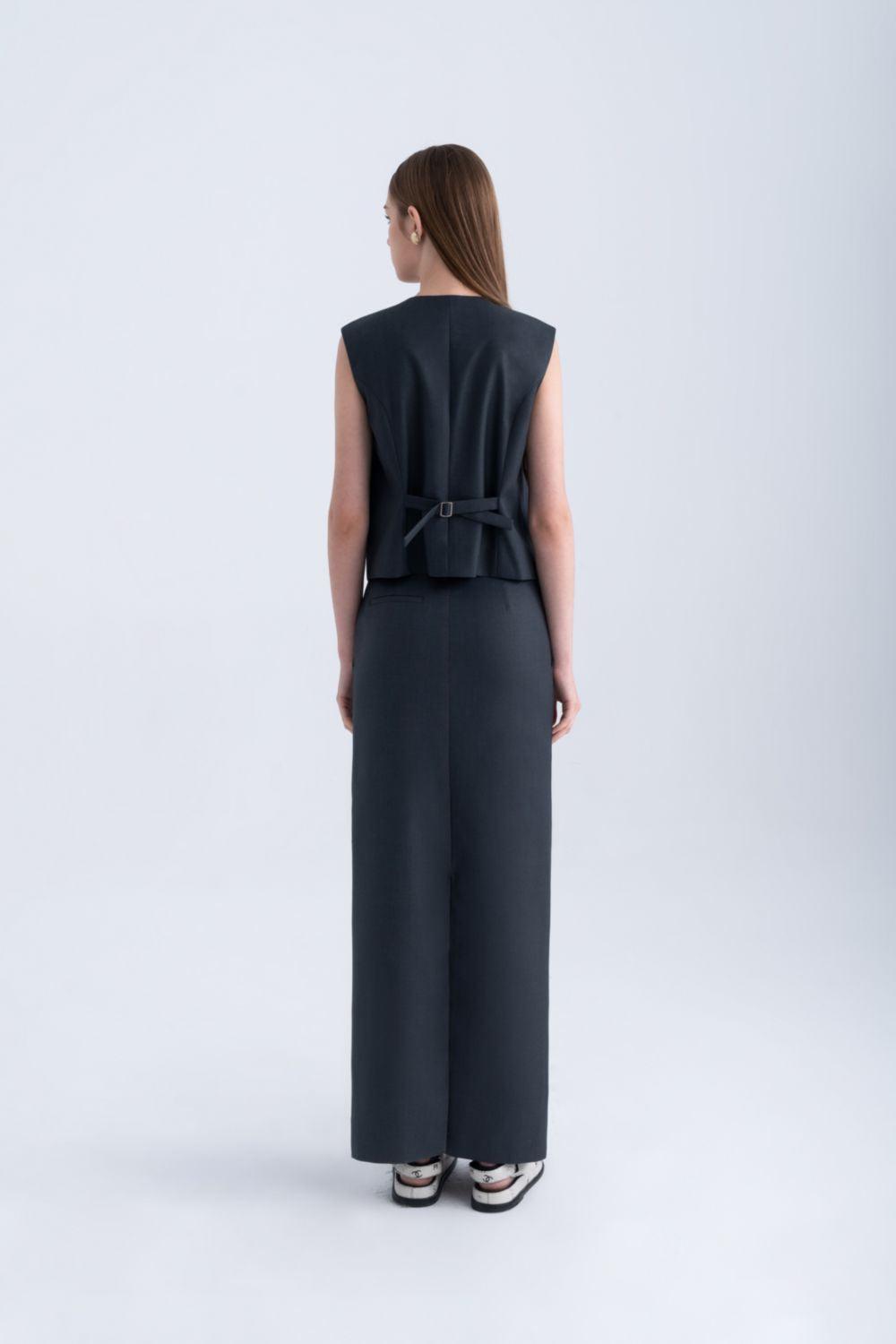 Women's Violet Straight V-Neck Polycotton Vest S/M/L Dark Grey/Pink ...