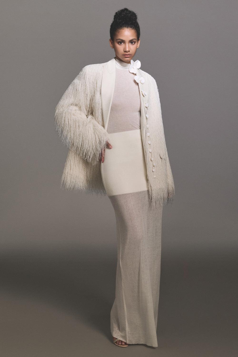 Women's Straight Peak Lapel Polyester Blazer XS/S/M/L/XL White MEAN BLVD