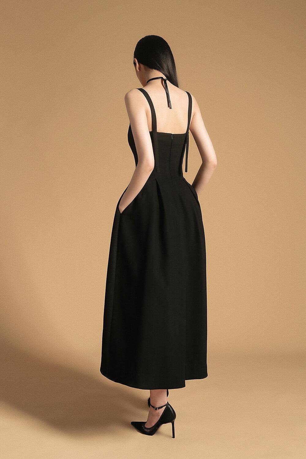 Women's Francesca Fit and Flare Embroidered Polyester Spandex Midi ...