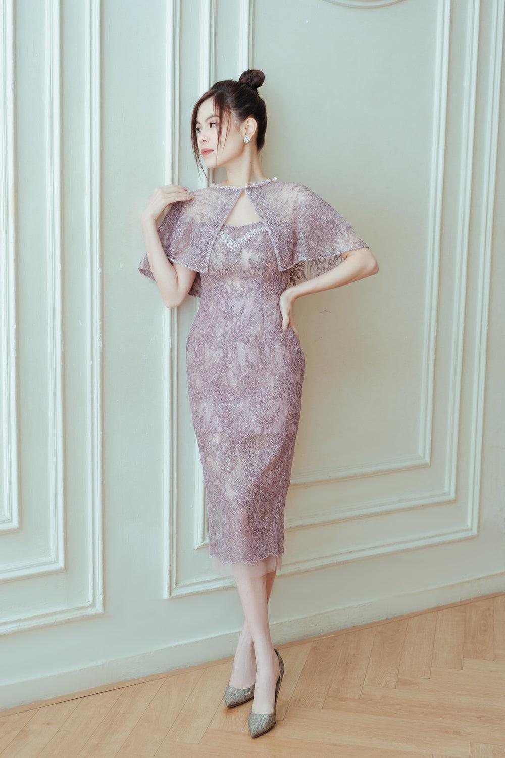 Maia Flared See-Through Lace Cape | MEAN BLVD